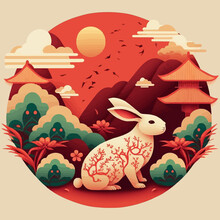 Chinese New Year Rabbit Lantern Free Stock Photo - Public Domain Pictures