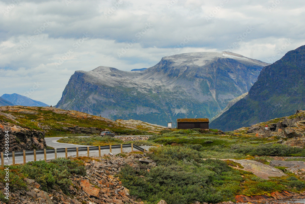 Troll path (way). The Trollstigen mountain route is a popular tourist ...