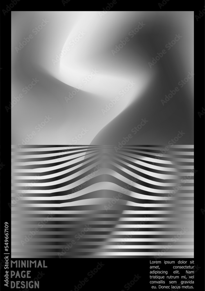 Geometrical Poster Design with Optical Illusion Effect. Minimal ...