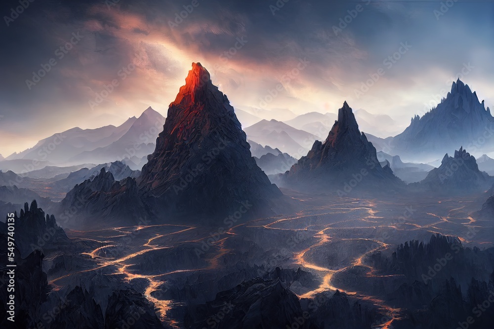 Forbidden Lands Fantasy Destroyed World Turned into Desert Landscape ...