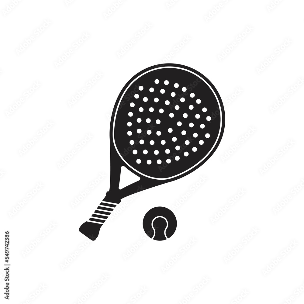 Vector de Stock paddle racket on white background vector | Adobe Stock