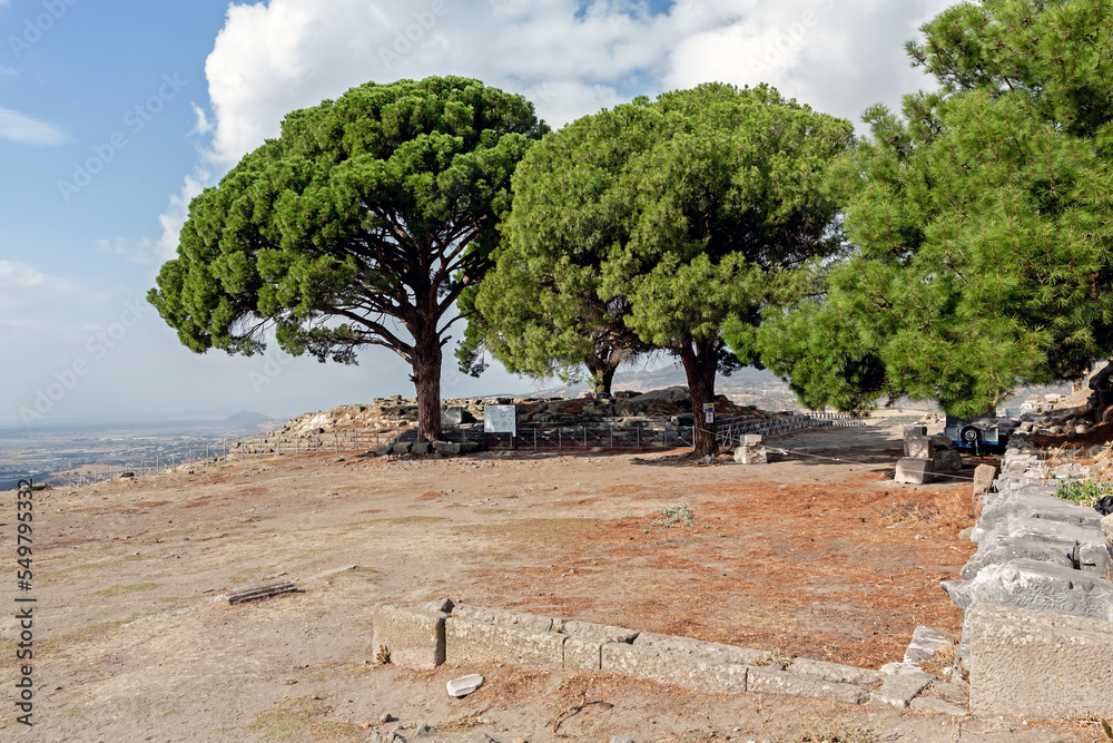 The remains of the Great Altar of Zeus at Pergamon, a Seat of Satan ...