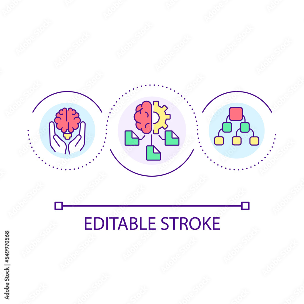 Brainstorming loop concept icon. Generate ideas. Workflow optimization ...