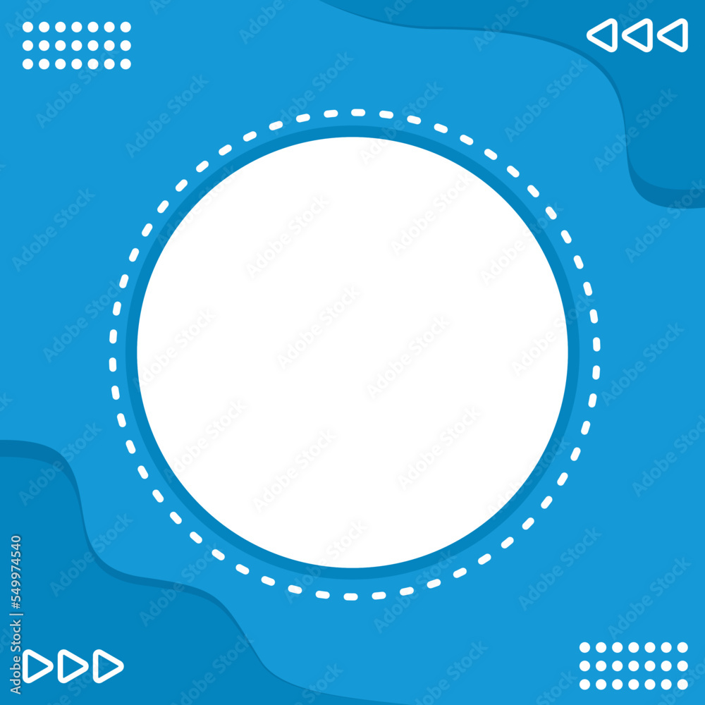 Blue twibbon design template with blank space and photo frame. Suitable ...