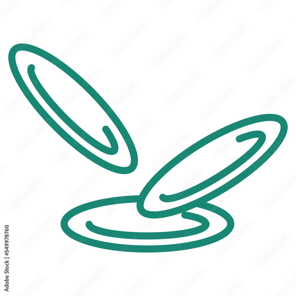 Simple outline modern turquoise red blood cells icon. Minimal vector ...