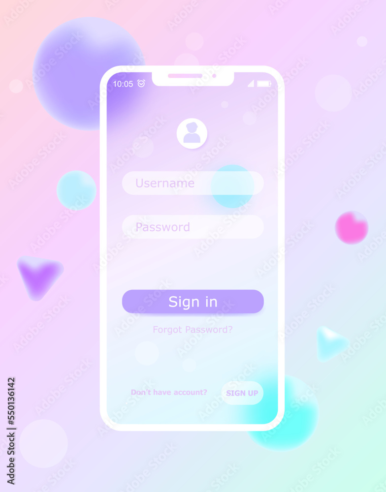 Log In and Sign Up UI UX Screen Design. Vector Stock Vector | Adobe Stock
