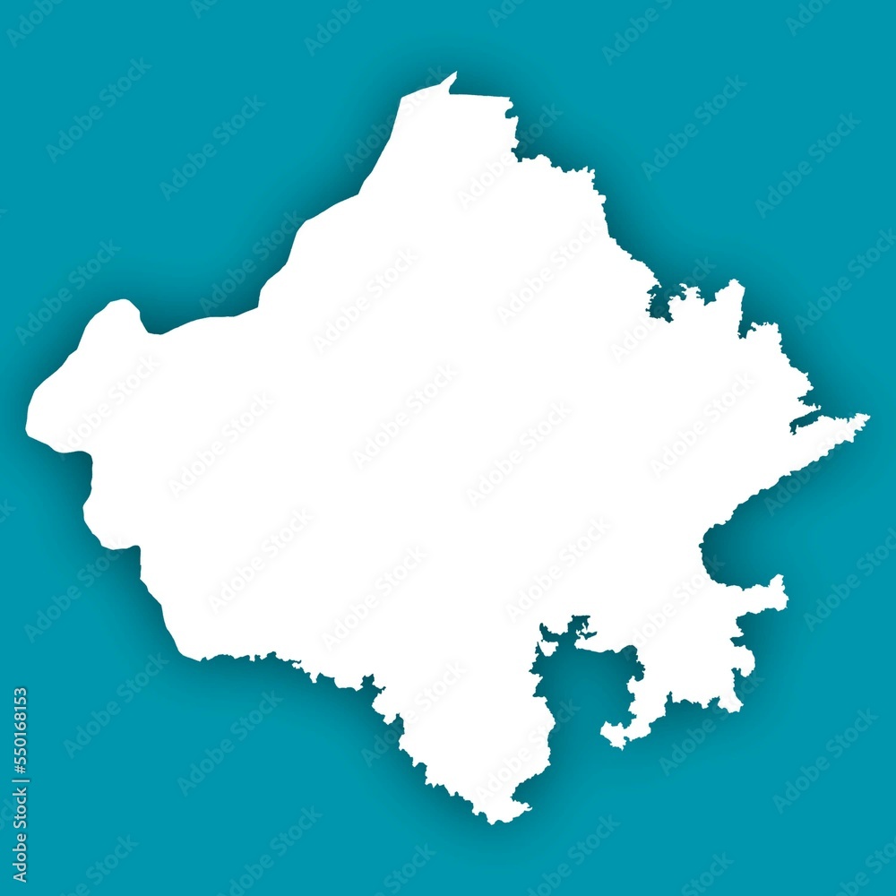 Rajasthan State Map Image Stock Illustration | Adobe Stock