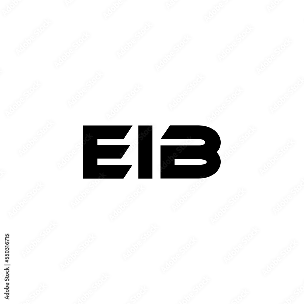 EIB letter logo design with white background in illustrator, vector ...