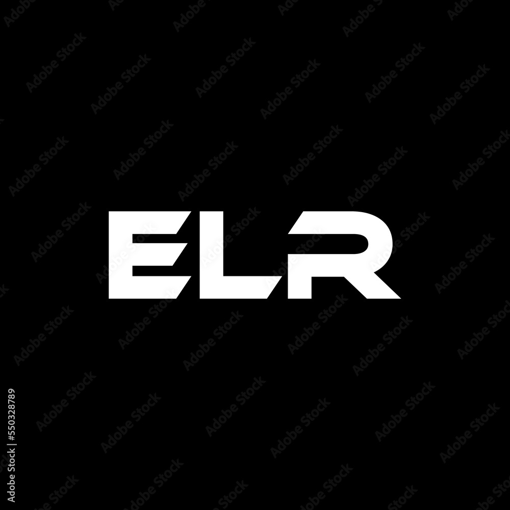 Stock-Vektorgrafik „ELR letter logo design with black background in ...