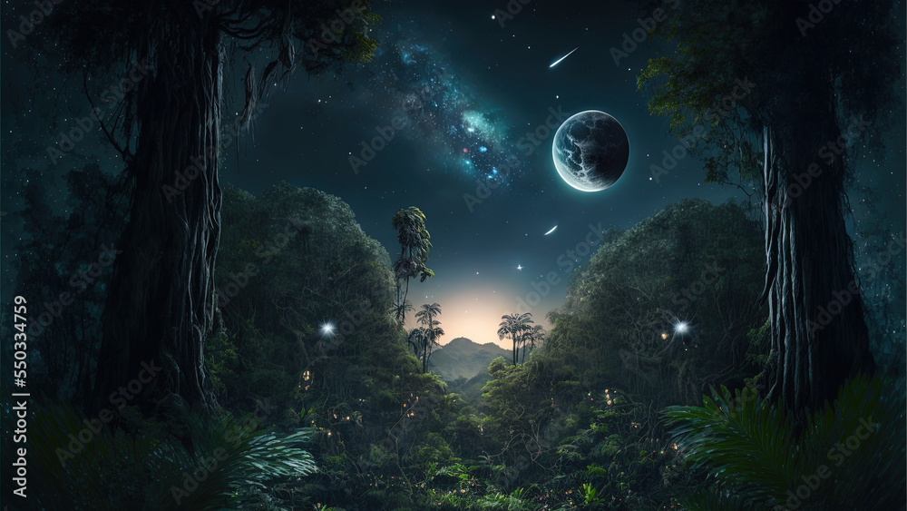 Space Galaxy Wallpaper, landscape, 4k Stock Illustration | Adobe Stock