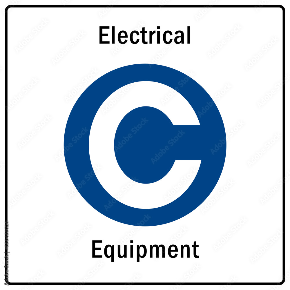Fire classification sign and label class C fire electrical letter ...