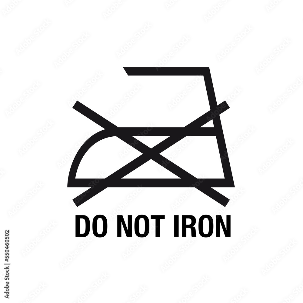 do not iron, washing care sign, laundry icon, textile symbol, garment ...