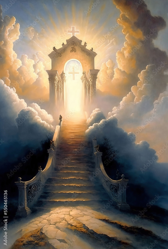 Stairway to heaven illustration art spiritual background artwork ...