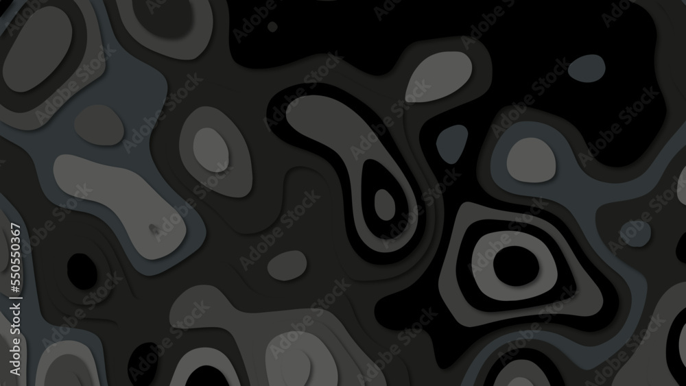 3D papercut layers, paper cut vector art background. Topographic canyon ...