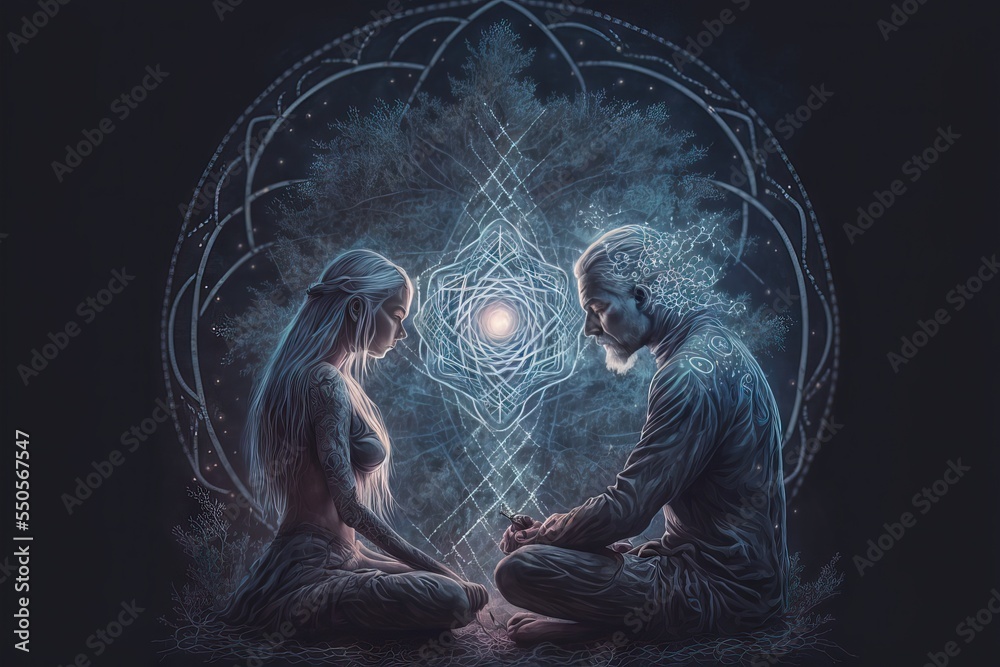 Spiritual Connection Between Two Persons, with electromagnetic ...