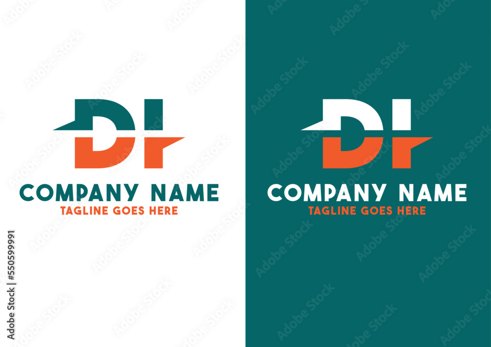 Letter DI logo design vector template, DI logo Stock Vector | Adobe Stock