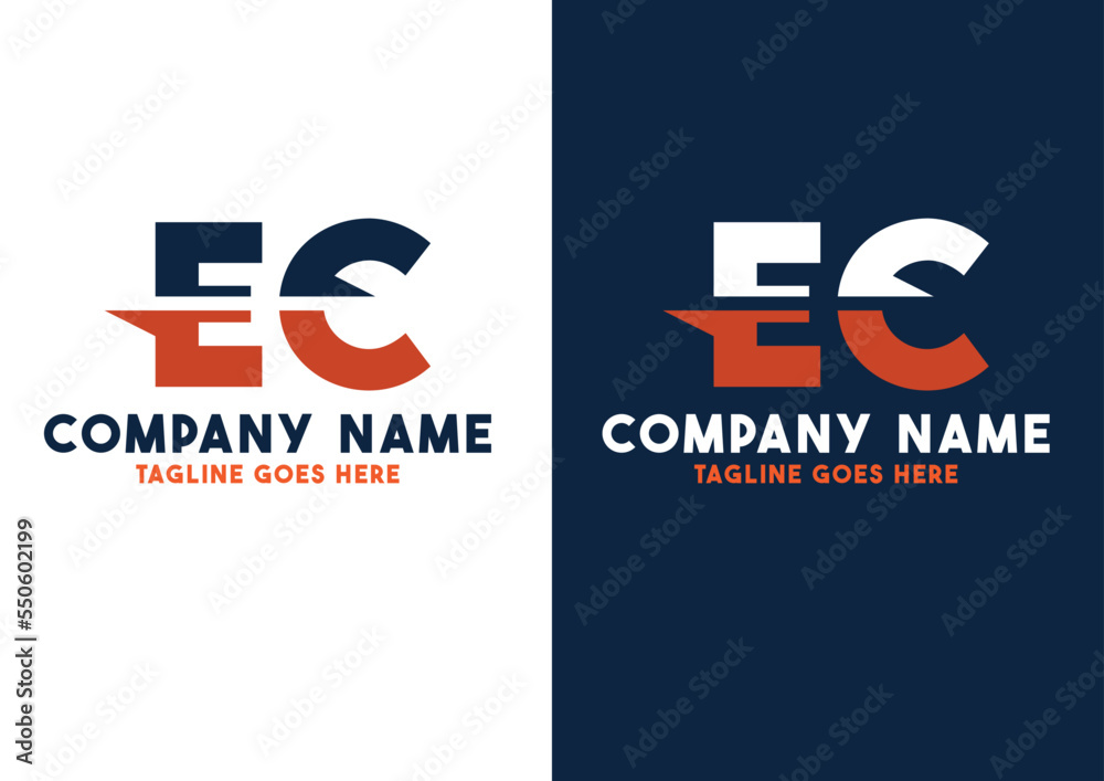 Letter EC logo design vector template, EC logo Stock Vector | Adobe Stock