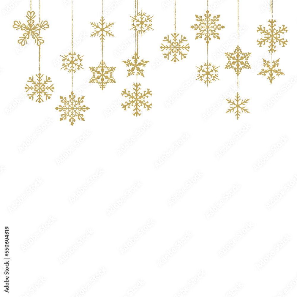 snowflake sparkle gold various types without background, can be used ...