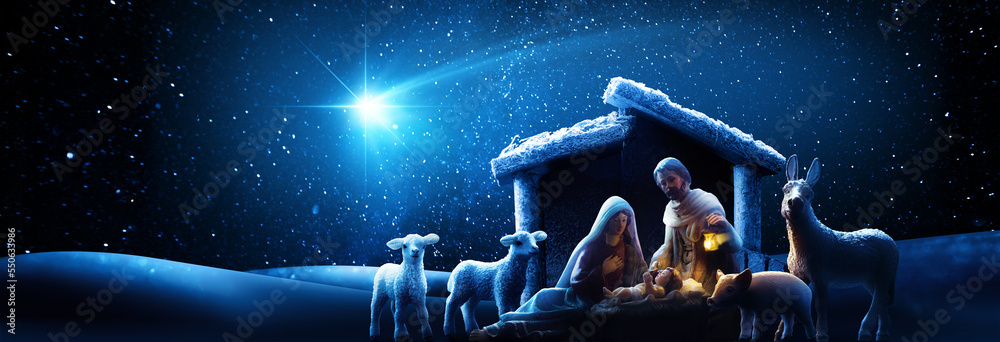Nativity Of Jesus. The Birth of Jesus Christ, Religious Scene of the ...