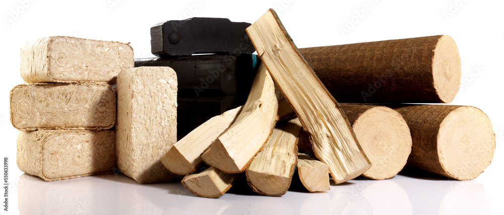 Firewood, Coal and Sawdust Briquettes - Compressed Wood Fire Logs ...