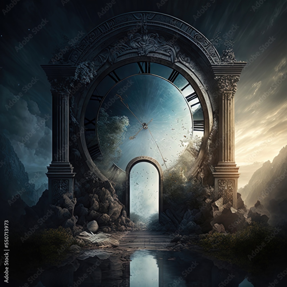 Fantasy temporary majestic stone portal to another world. Time Portal ...
