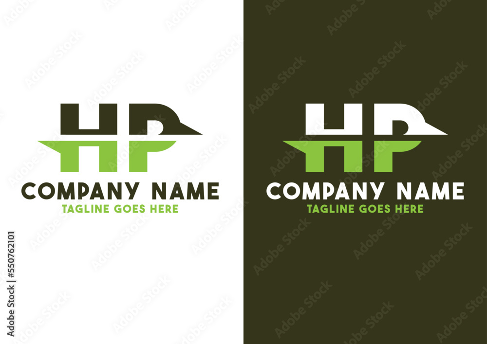 Letter HP logo design vector template, HP logo Stock Vector | Adobe Stock