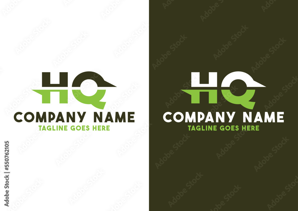 Letter HQ logo design vector template, HQ logo Stock Vector | Adobe Stock