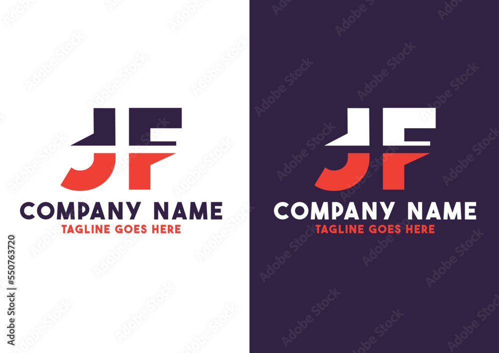 Letter JF logo design vector template, JF logo Stock Vector | Adobe Stock