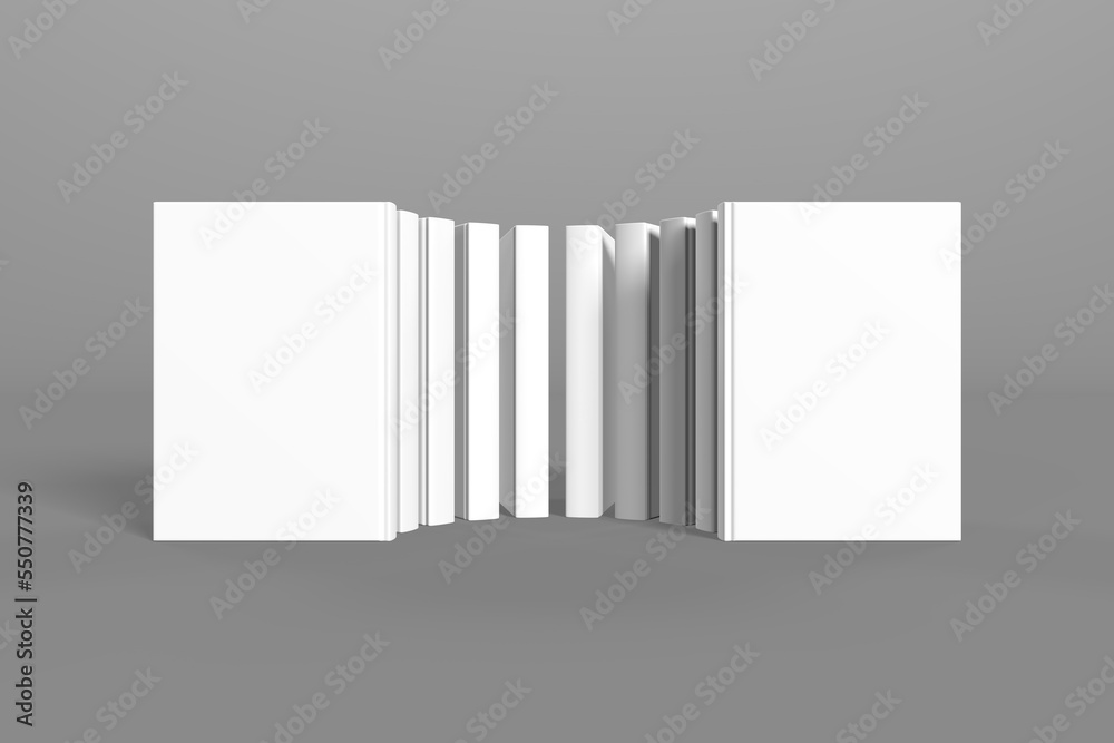 Realistic 3d book mockup illustration with 10 hard covers. Book mockup ...