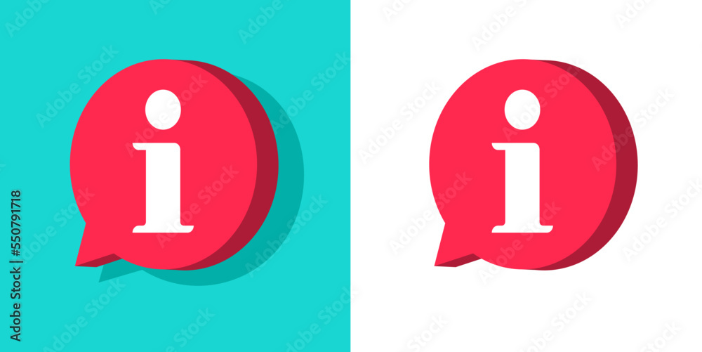 Info icon 3d red vector or help information graphic symbol clipart for ...