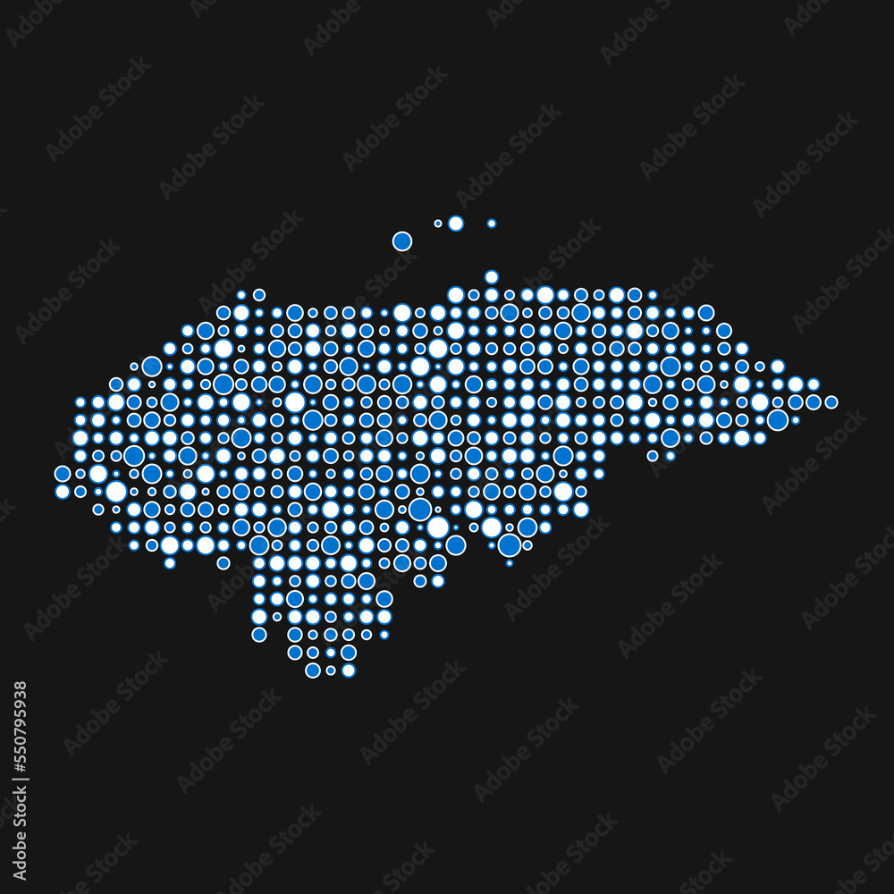 Honduras Silhouette Pixelated pattern map illustration Stock Vector ...
