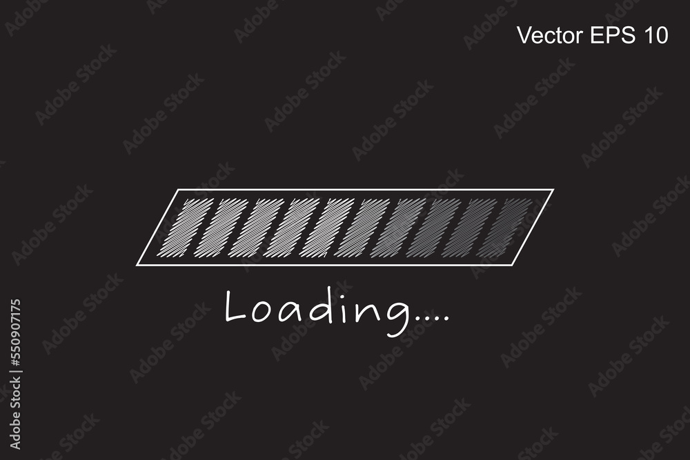 Black Game loading screen on monitor technology concept design. Stock ...