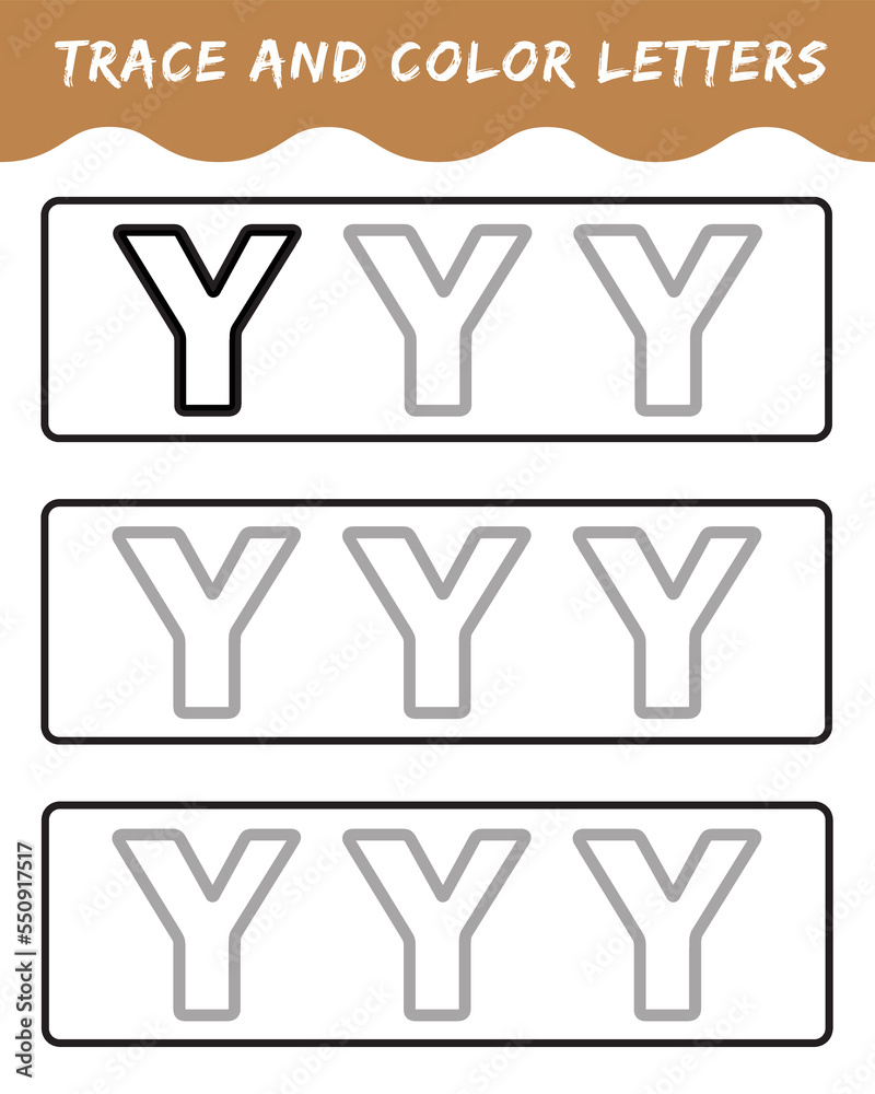 Trace letters for kindergarten and preschool kids. Write and color ...