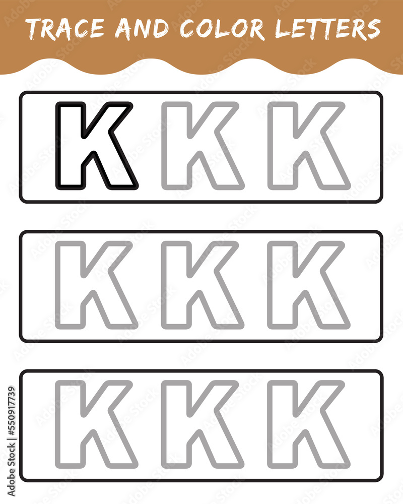 Trace letters for kindergarten and preschool kids. Write and color ...