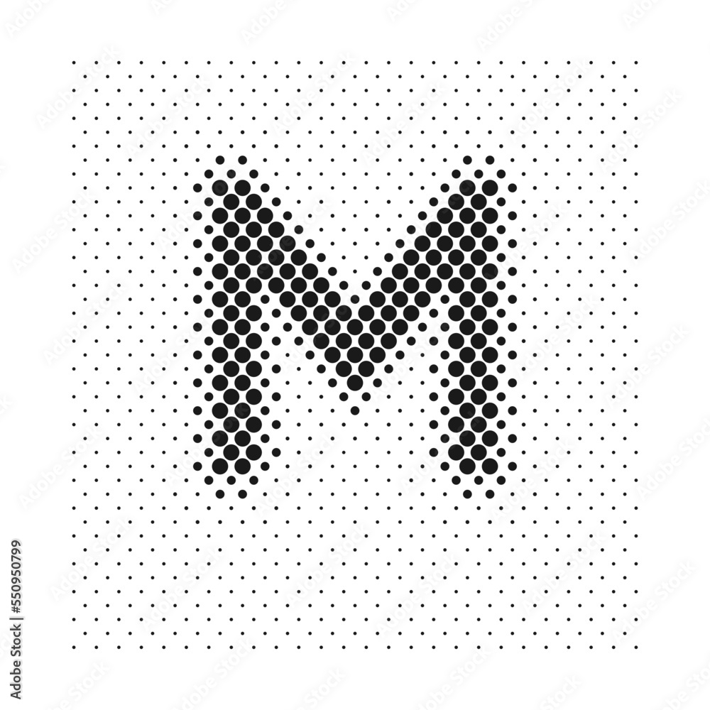 Letter M Logo Lettermark M Monogram Dotted Letter M - Typeface Type ...