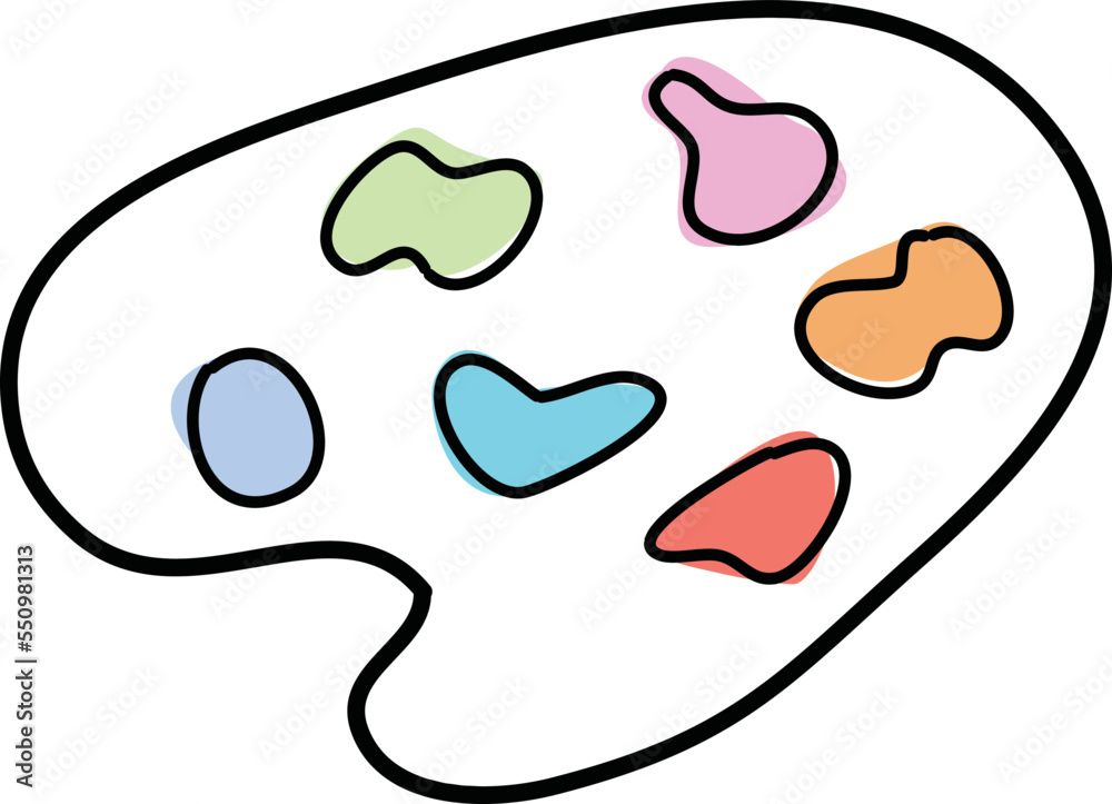 palette cartoon doodle kawaii anime coloring page cute illustration ...