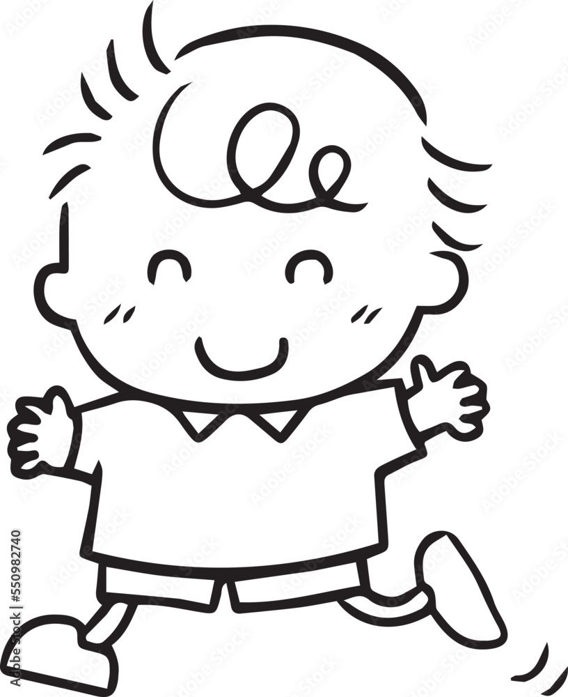 boy cartoon doodle kawaii anime coloring page cute illustration drawing ...