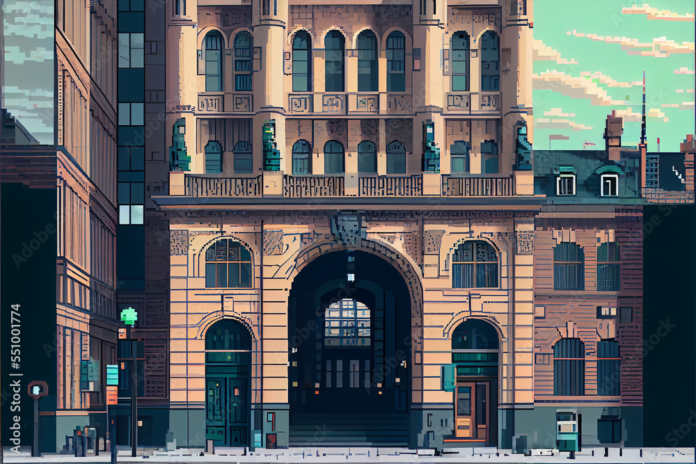 8 Bit Pixel Art Architecture Stock Illustration | Adobe Stock