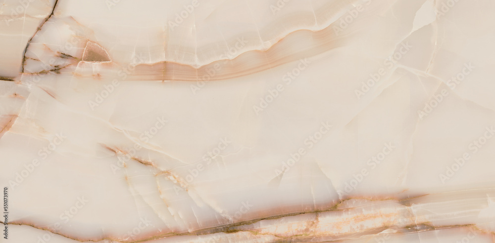 Thassos onyx glossy crystal marble tile with brown streaks, Bianco ...