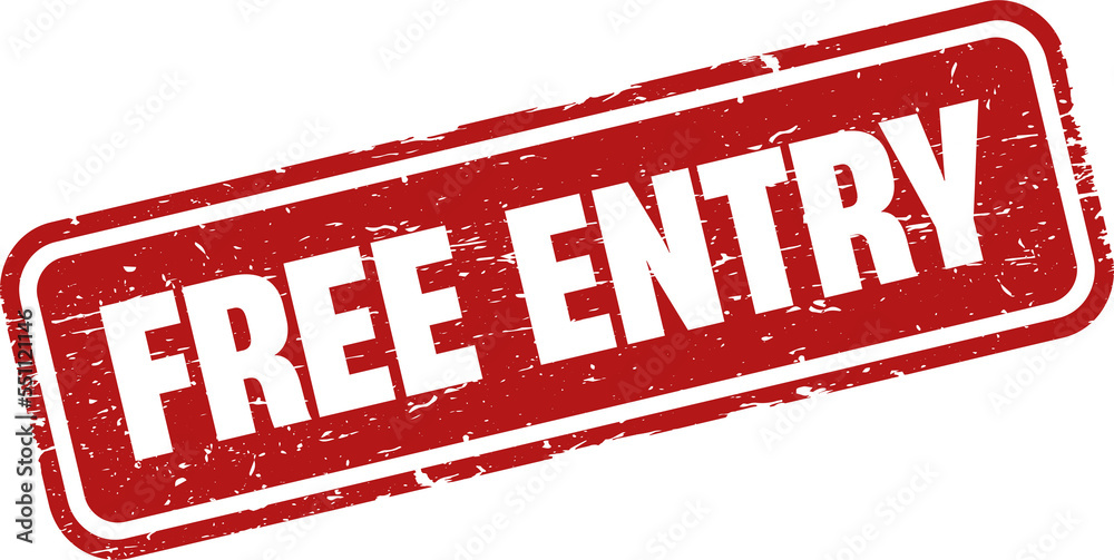 Free entry grunge rubber stamp. Vintage old red color texture frame ...