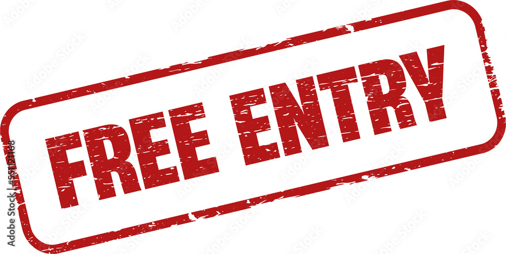 Free entry grunge rubber stamp. Vintage old red color texture frame ...