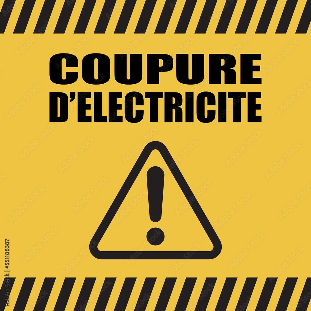 Logo coupure d'électricité. Stock Vector | Adobe Stock