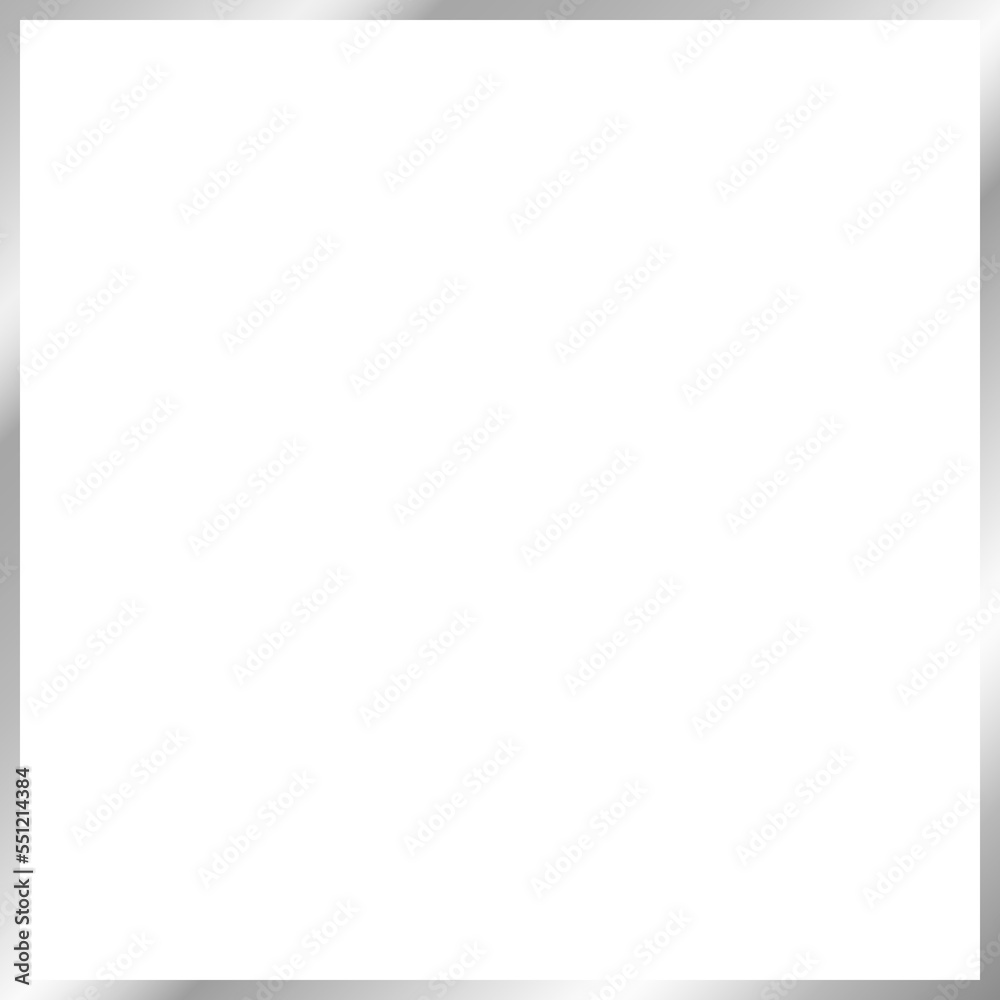 square silver frame isolated on transparent background, border design ...