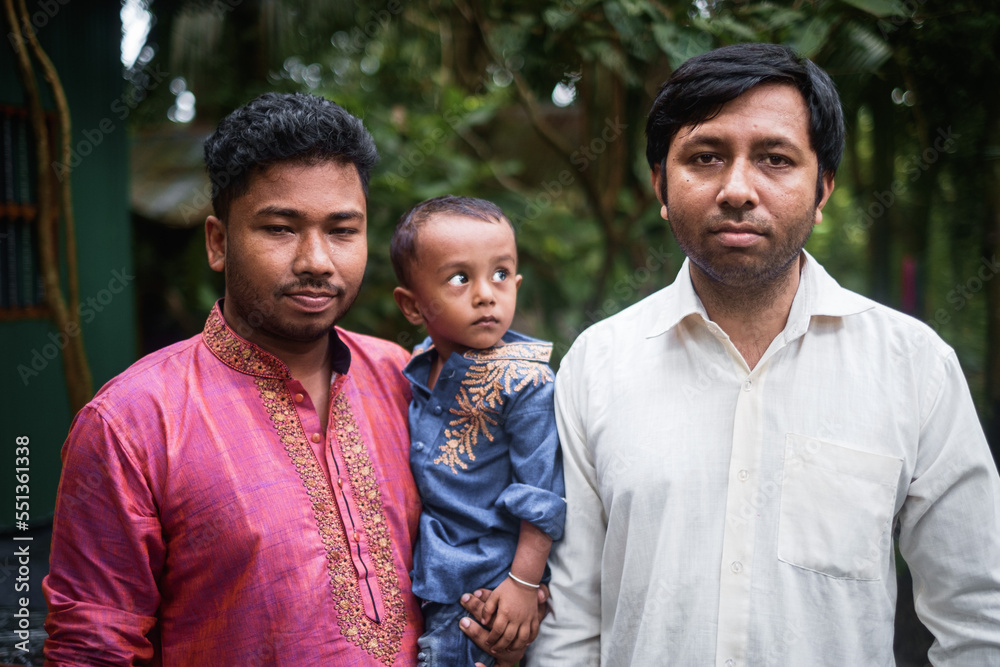 South asian family photos consist of members of different age group ...