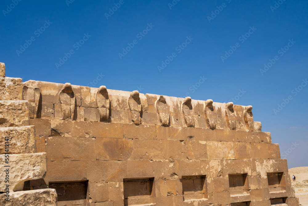 Step pyramid of Djoser funerary complex (necropolis) in Saqqara, Egypt. Travel and history ...