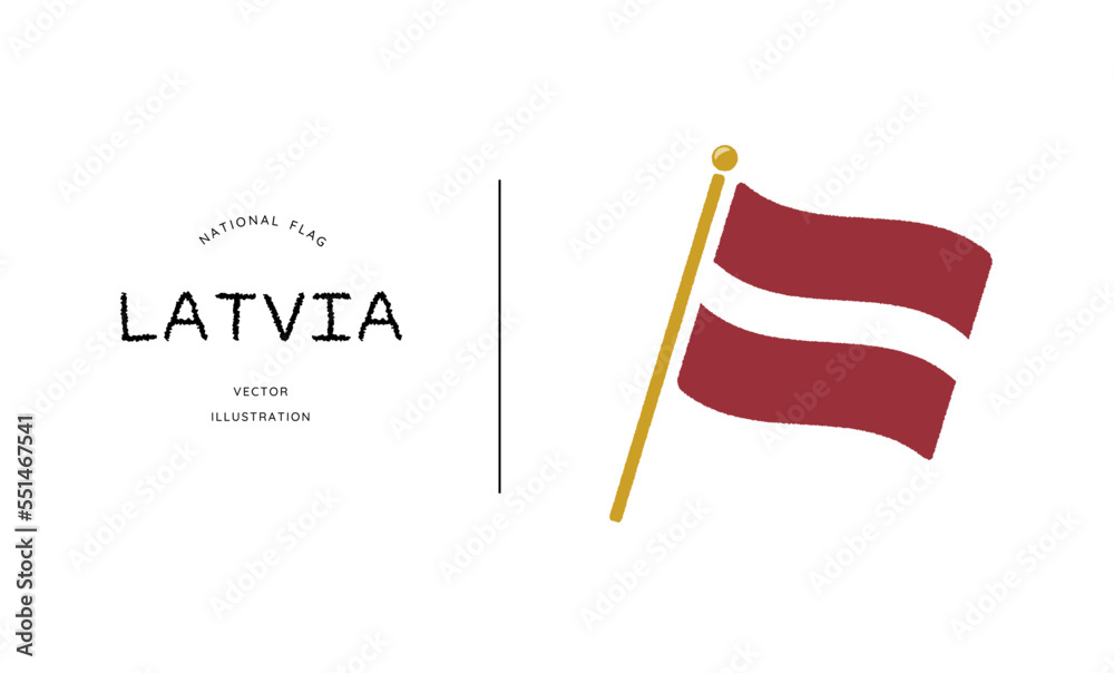 Стоковий вектор ラトビアの国旗アイコン ベクターイラスト | Adobe Stock