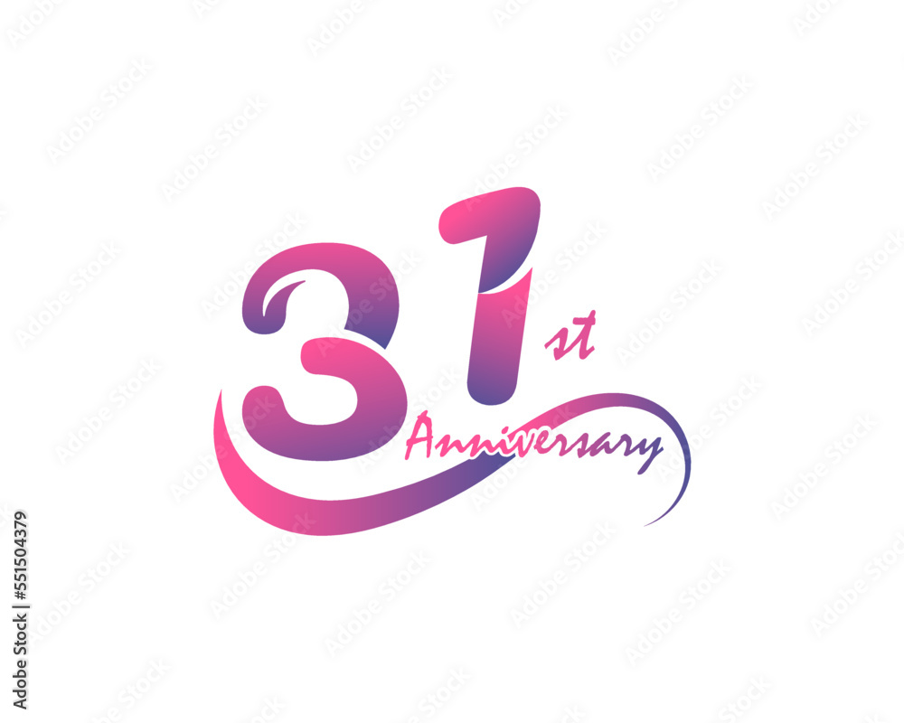 31 years anniversary logotype. 31st Anniversary template design for ...