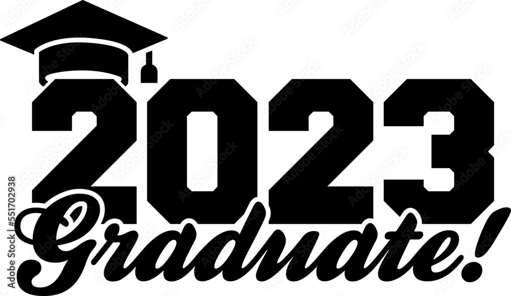 2023 Graduate Graduation design template, Car Window Sticker, POD ...