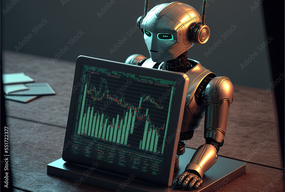 Trading robot using artificial intelligence that displays a candlestick ...