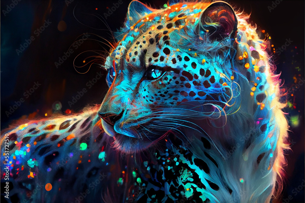 Neon Cheetah Backgrounds